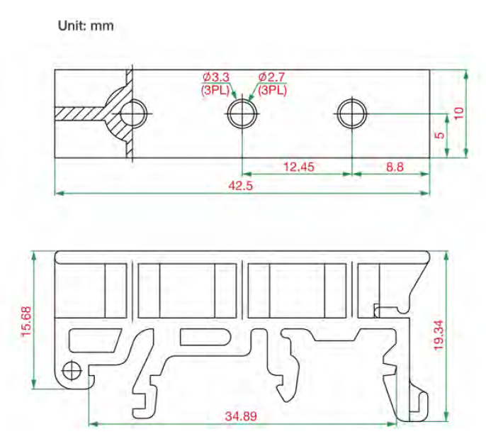 Industrial Din-Rail Mounting Kit | DK-35A | Buy Online – TNS Asia ...