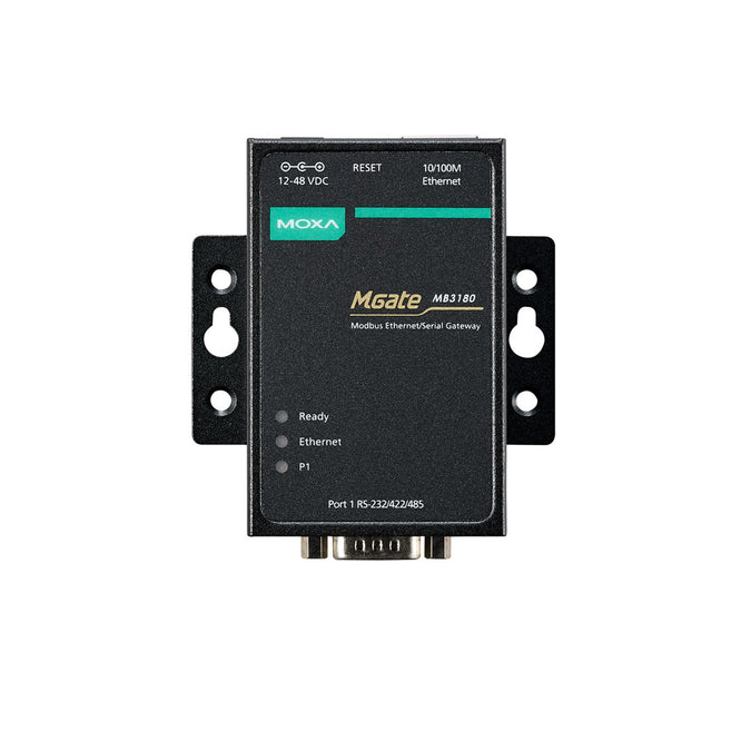1 port Serial to Ethernet Modbus Gateways | Moxa MGate MB3180