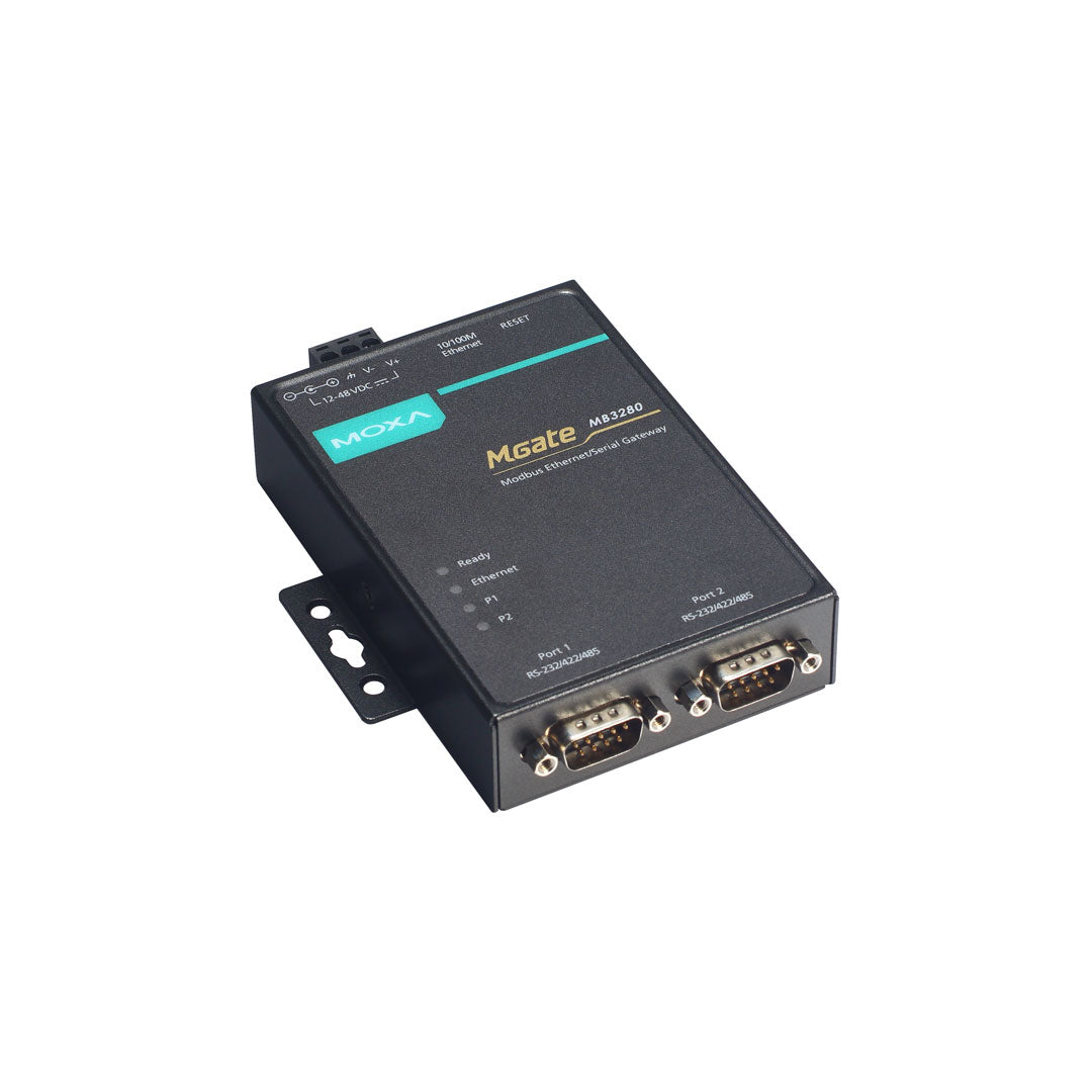 2 port Modbus TCP Gateway | Moxa MGate MB3280 – TNS Asia Pacific Pte Ltd