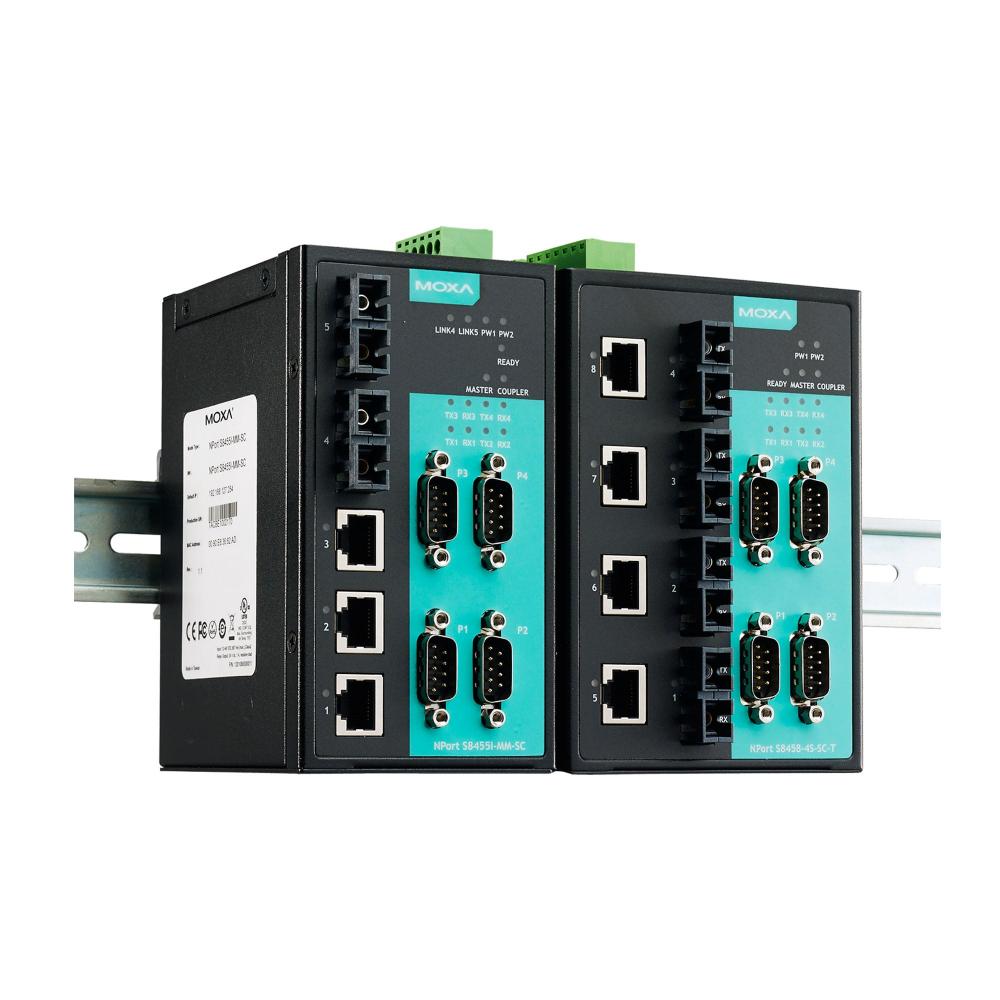 Combo Ethernet Switch and Serial Device Server - Moxa Nport S8000 ...
